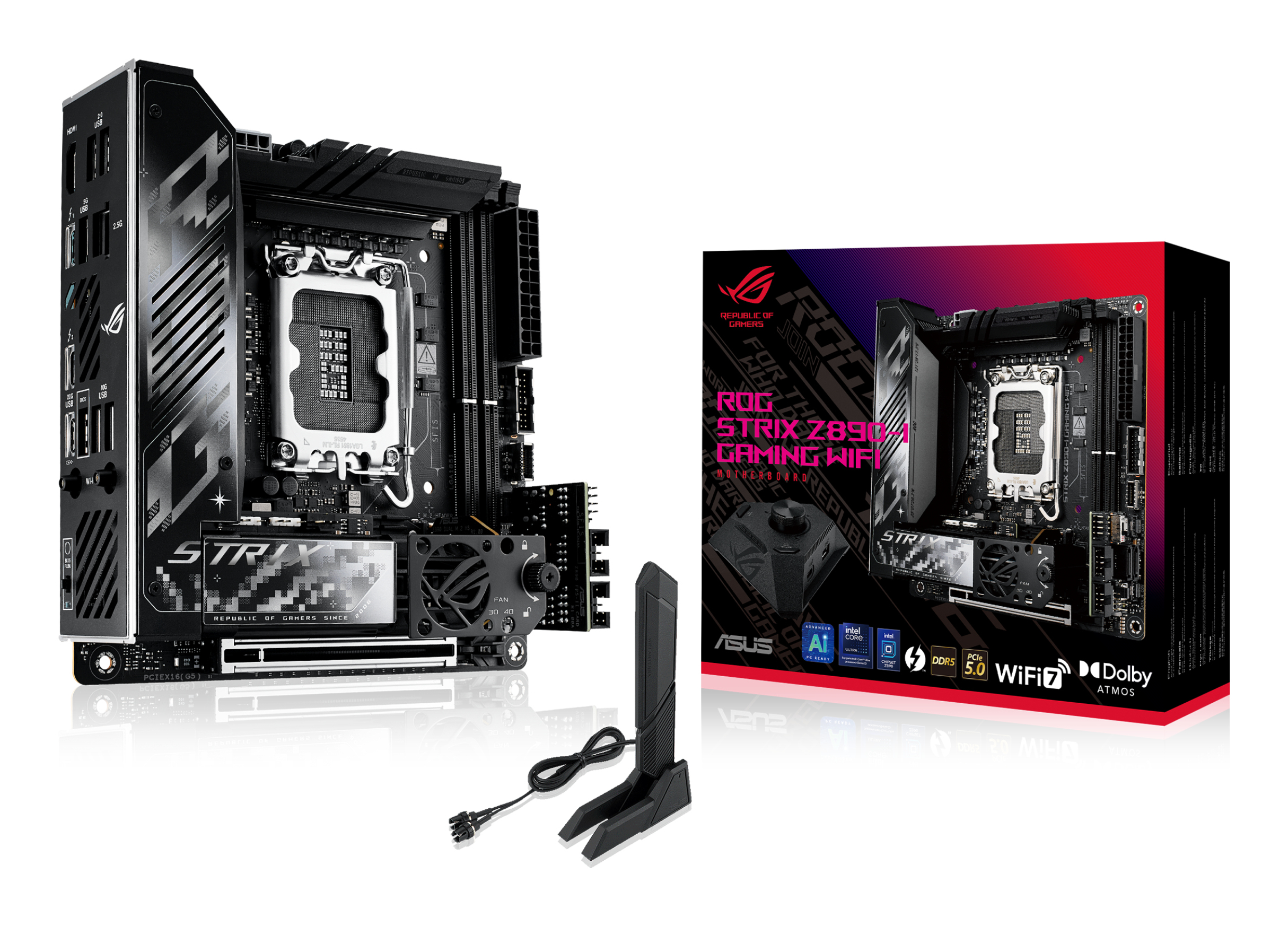 ASUS ROG STRIX Z890-I GAMING WIFI Intel Z890 LGA 1851 (Socket V1) mini ...