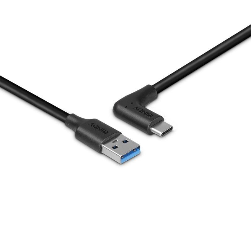 Buy Lindy 32014 1.5m USB 3.2 Type A to C Cable, 90° Right Angle ...