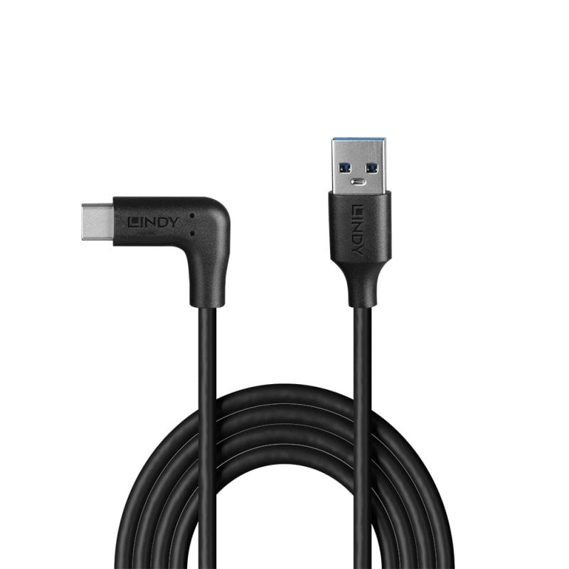 Buy Lindy 32012 0.5m USB 3.2 Type A to C Cable, 90° Right Angle ...