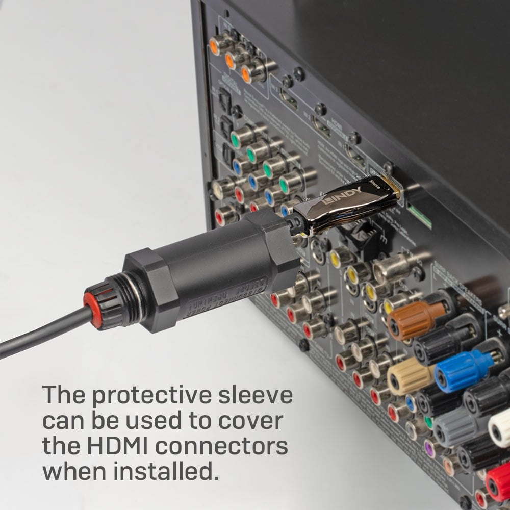 Buy Lindy 38527 10m Armored Fibre Optic Hybrid HDMI 8K60 cable... | Comms Express