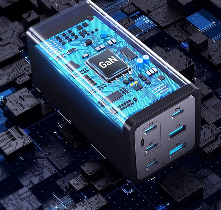 OZUL06BE 6-Port 200W GaN USB PD Charger with USB-C – 2by2.be