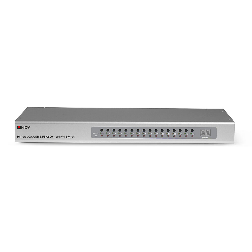 Buy Lindy 39527 16 Port VGA, USB & PS/2 Combo KVM Switch Buy Lindy 39527 16 Port VGA, USB & PS/2 Combo KVM Switch